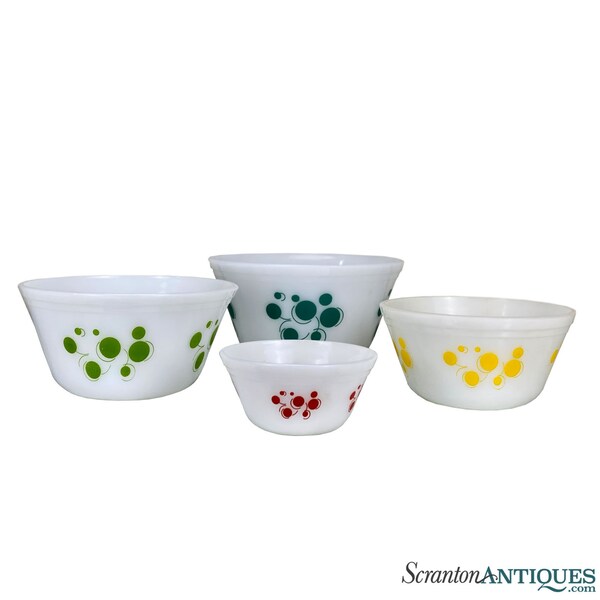 Federal Glass Atomic Dots Bowl - Etsy