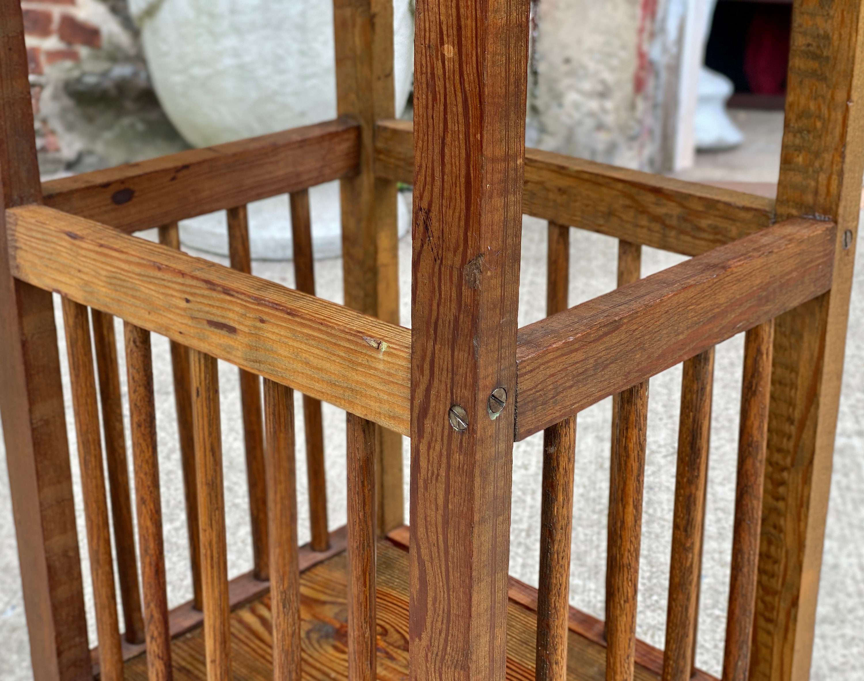 Vintage Farmhouse Country Pine Plant Stand Occasional Side - Etsy