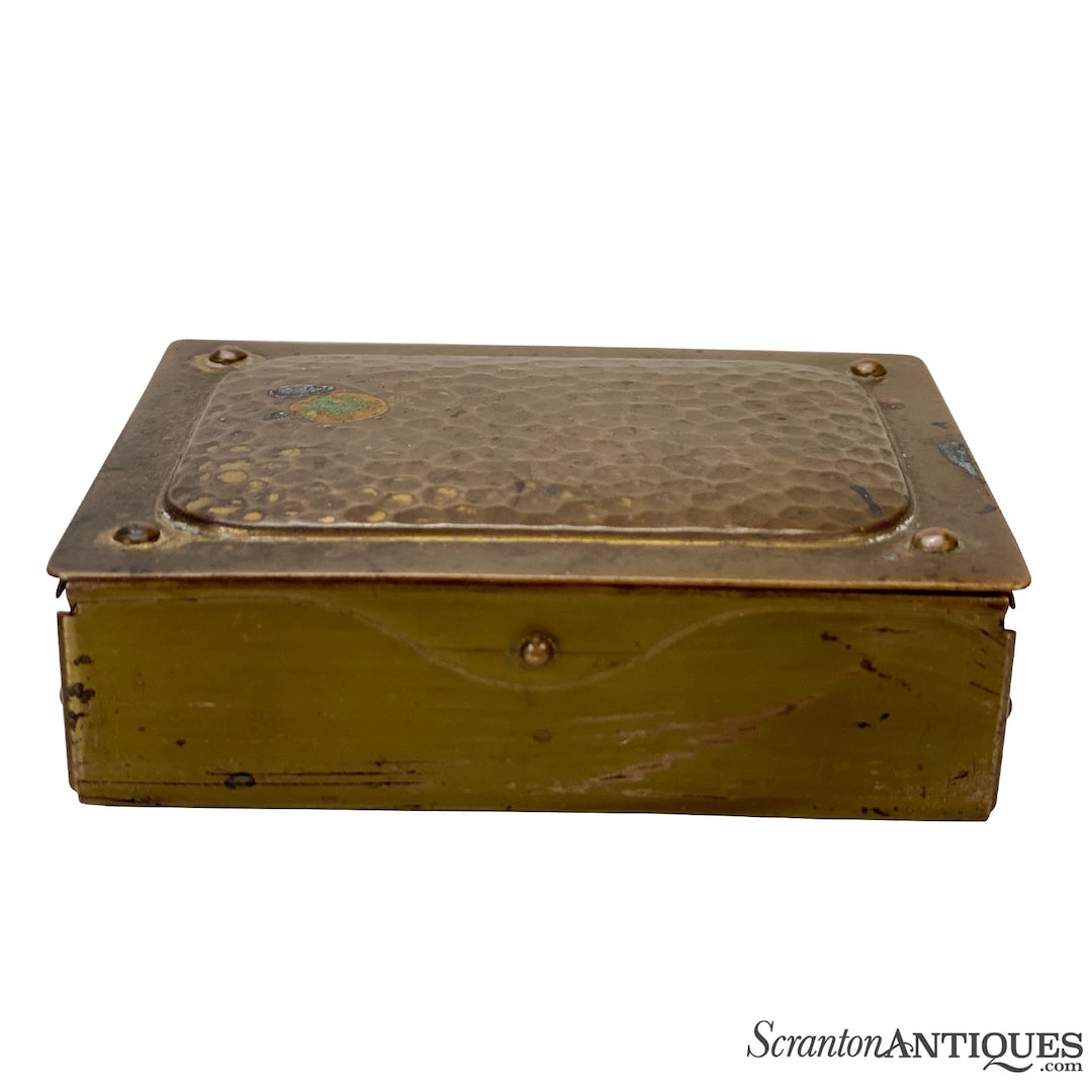Vintage German Hammered Brass Postal Stamp Box by Ges Gesch - Etsy