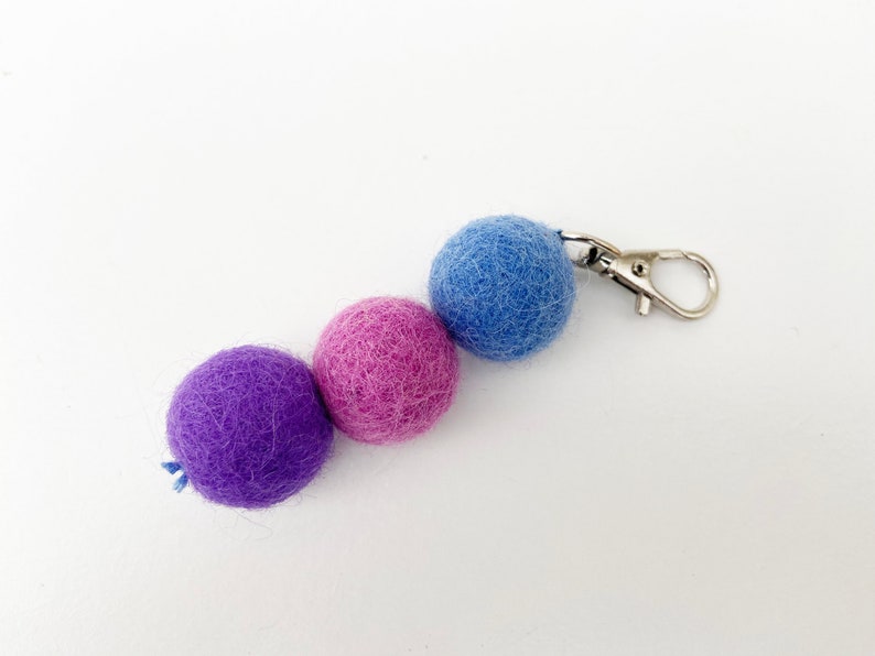 Pom Pom Keyring - Etsy