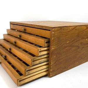 Wooden Plywood 6 Drawer Button Storage Box With Large Collection of ...