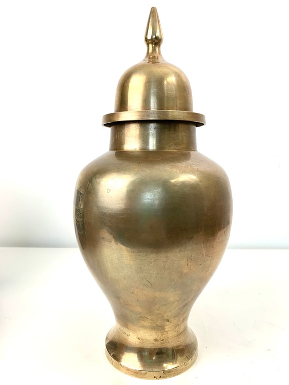 Home Décor Vases Simple Vintage Brass Ginger Jar Ginger Brass Extra ...