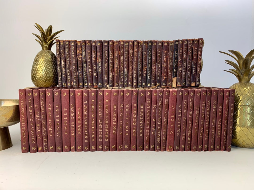 Antique Set the Temple Shakespeare Leather Bound and Cloth Bound JM ...