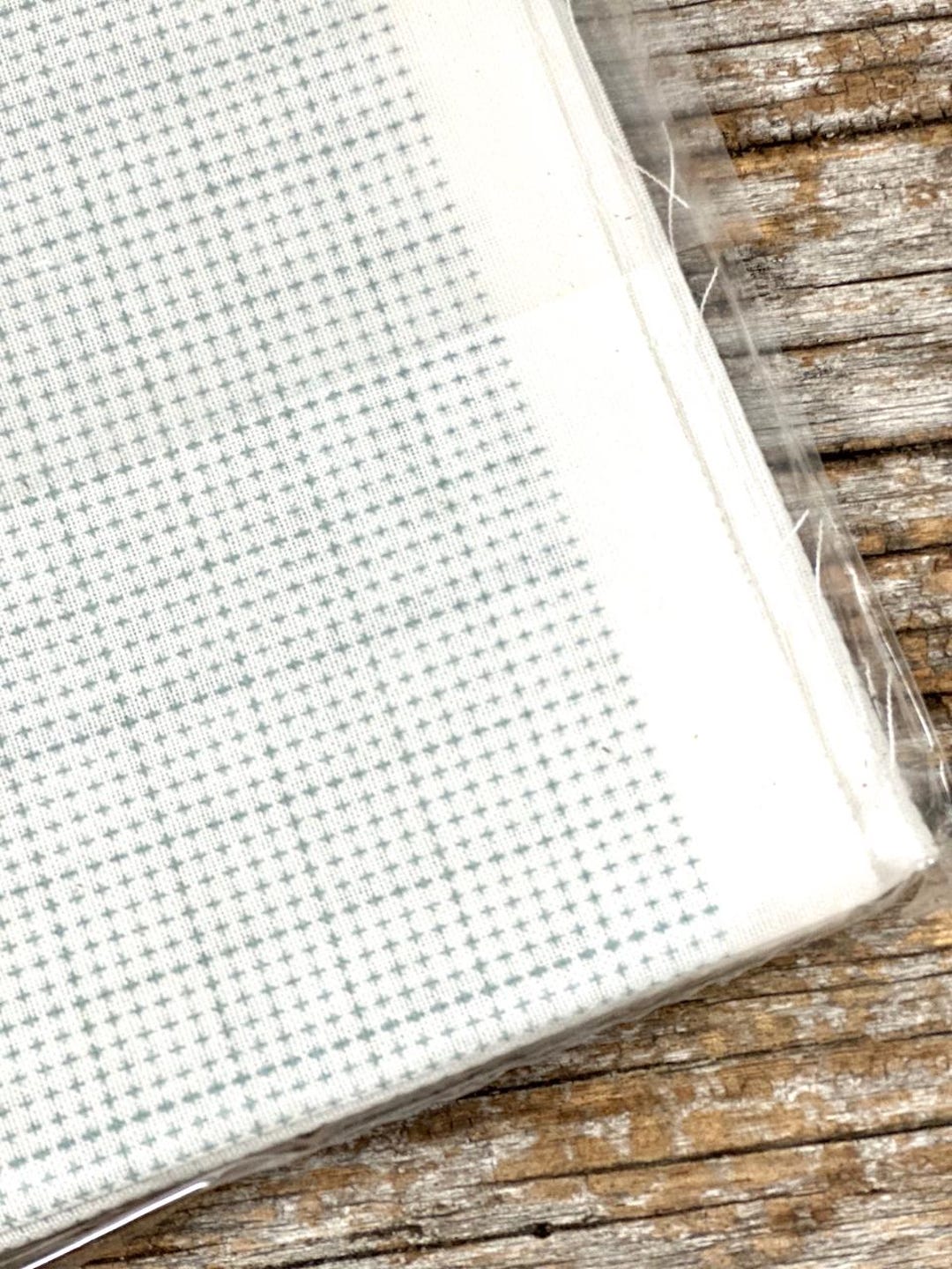 Large Sashiko Panel Square 3mm Grid Cotton White Pre Printed Wash Away ...