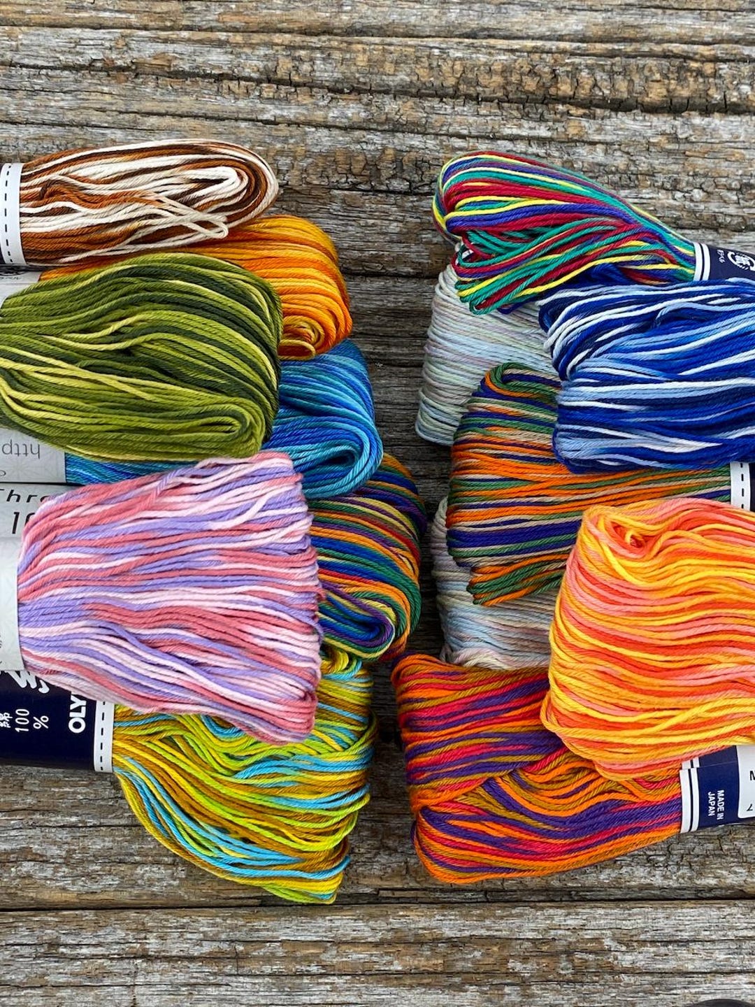 Variegated 100m Sashiko Thread Stitching Cotton Embroidery - Etsy