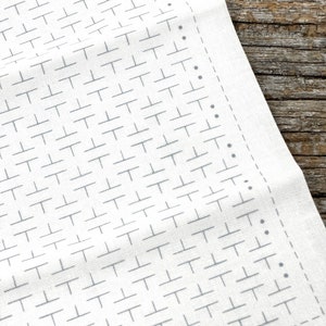 Kuguri Sashiko Stitch Weave Flower White Pre Printed Sampler or a Kit ...