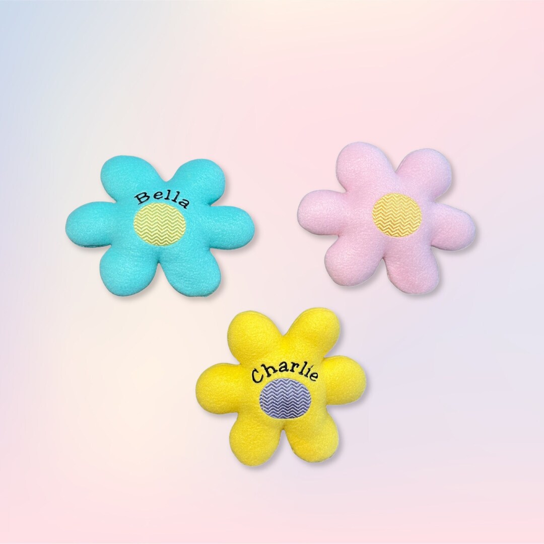 Daisy Custom DOG Toy, Personalized Flower Squeaky Toy Gift for Dog ...