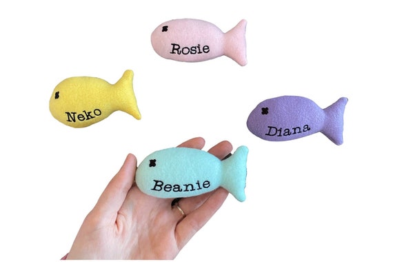 Custom Fish CAT Toy Personalized Handmade Cat Toy Vegan Cat - Etsy