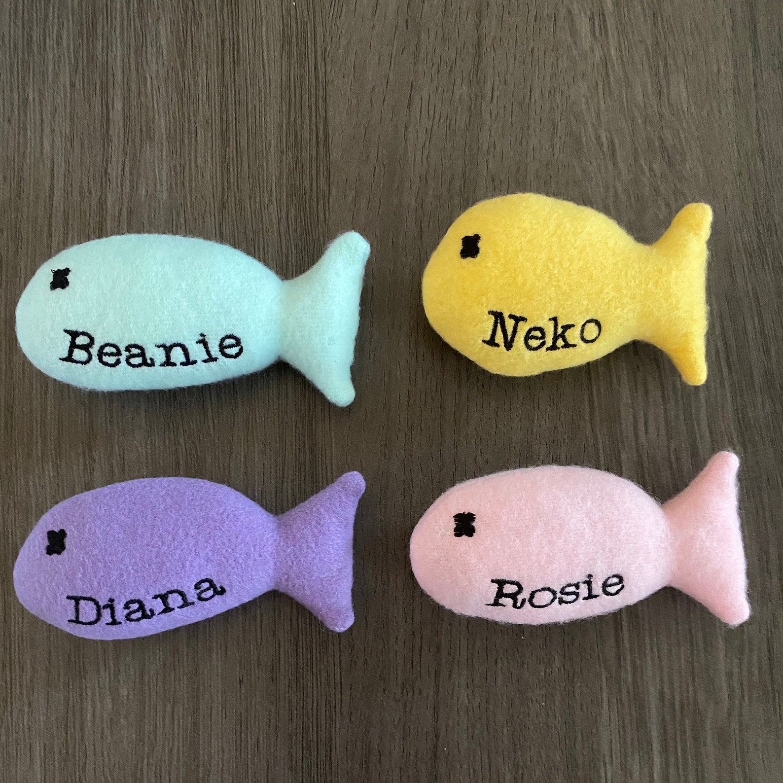 Custom Fish CAT Toy Personalized Handmade Cat Toy Vegan Cat - Etsy