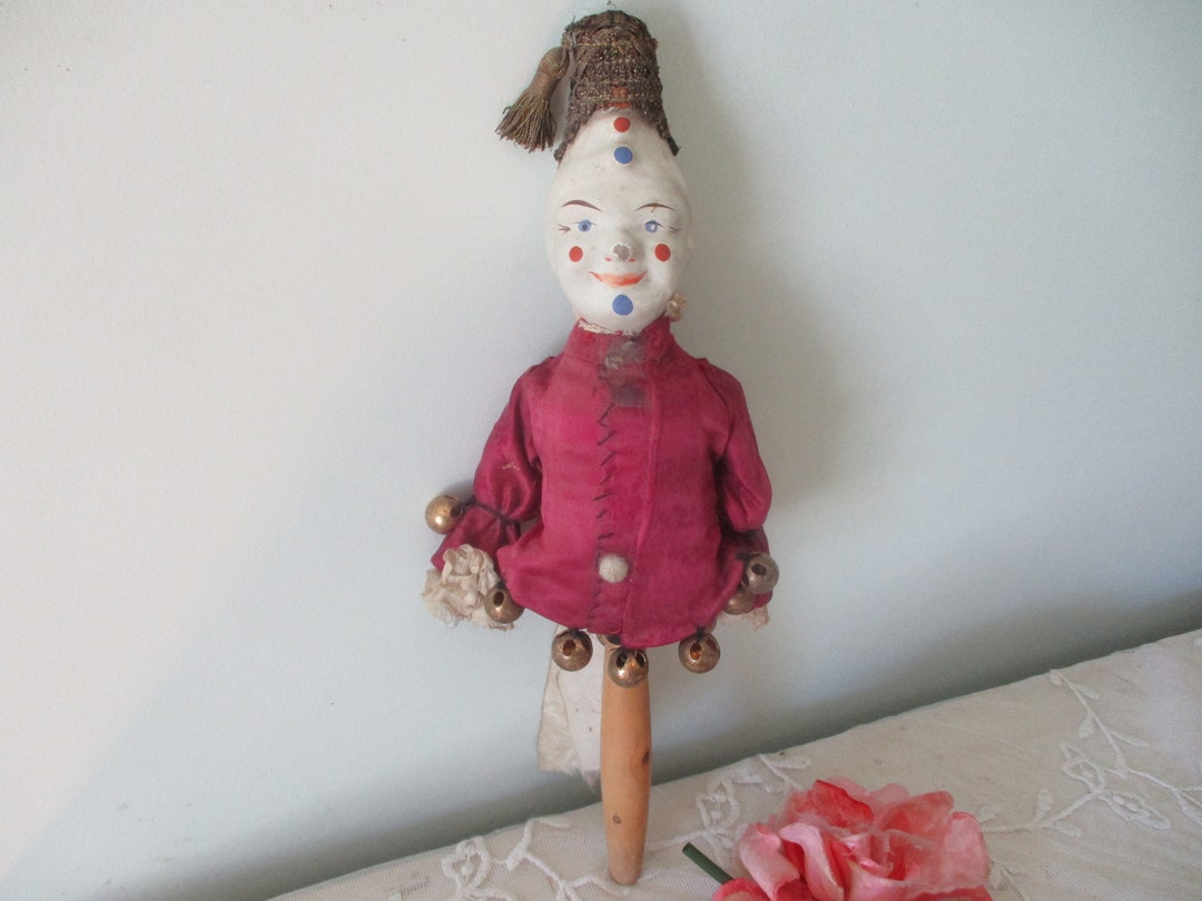 Antique Marotte Doll Jester Toy C1890 Nordic Style, Shabby Decor ...
