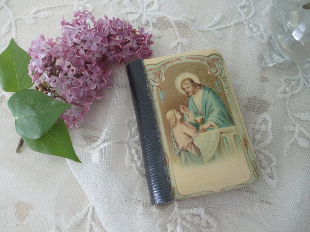 Antique Catholic Prayer Book Miniature Celluloid 1903 Child's Communion ...