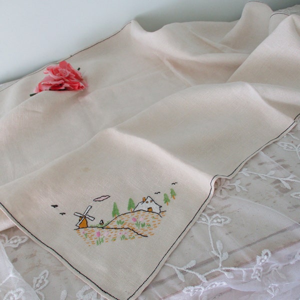 Hand Embroidered Linen - Etsy