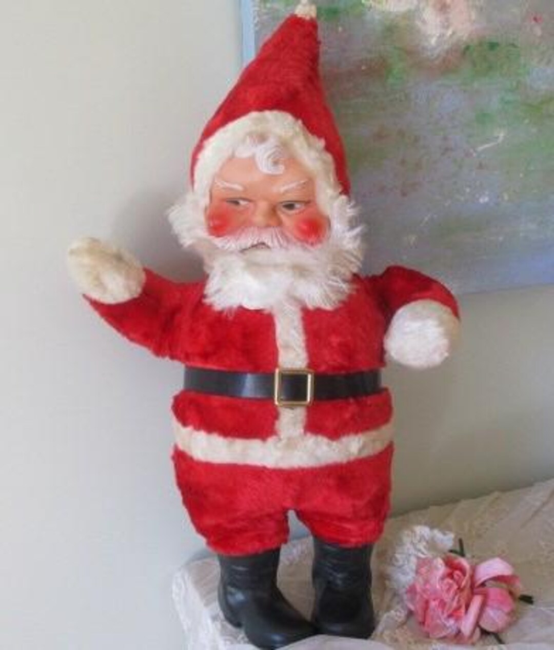 Vintage Santa Claus Christmas Doll Mask Face C1950's Retro Kitsch ...