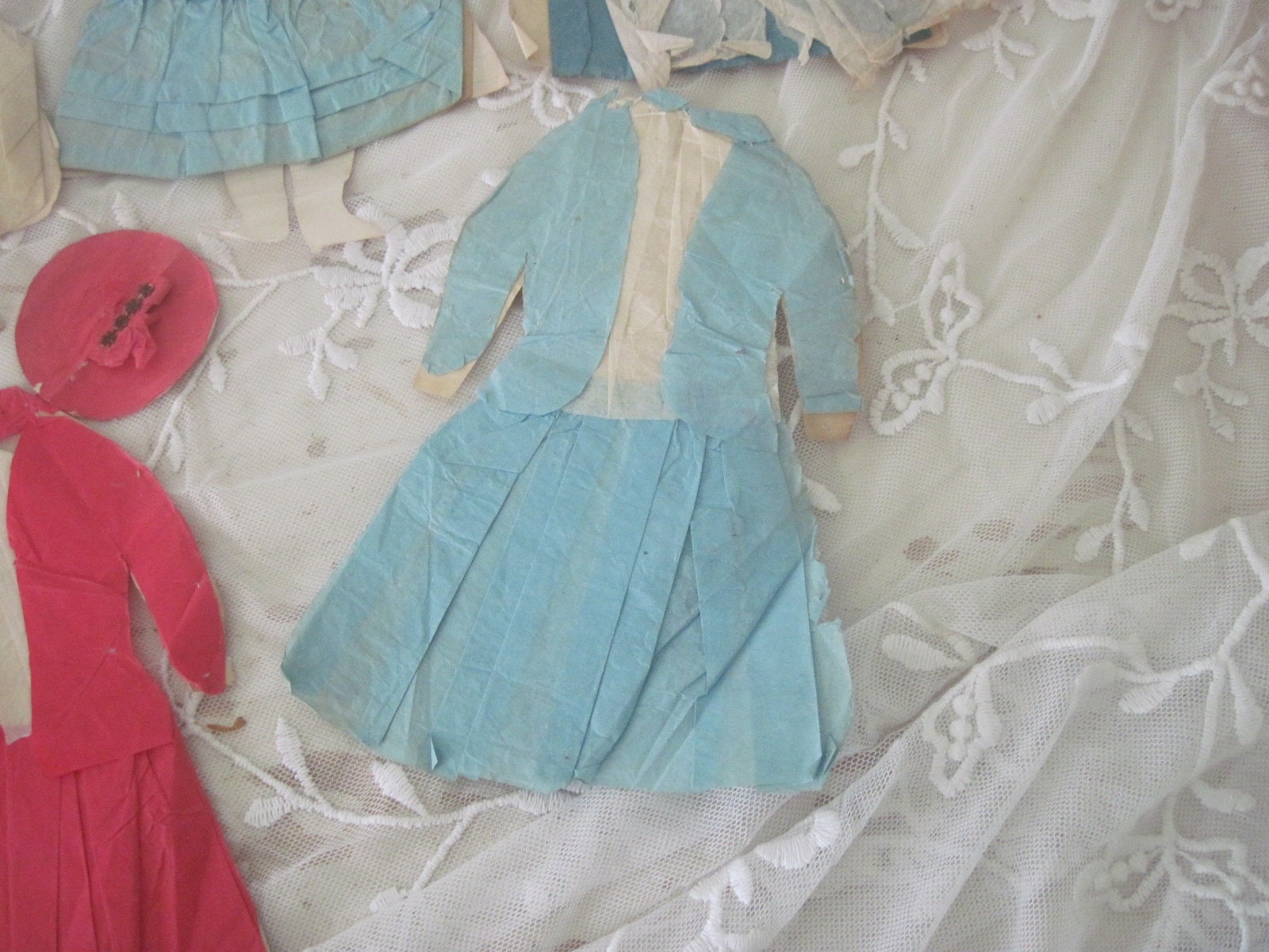 Antique Paper Dolls Handmade Victorian Twin Toy Set With Six Outfits ...
