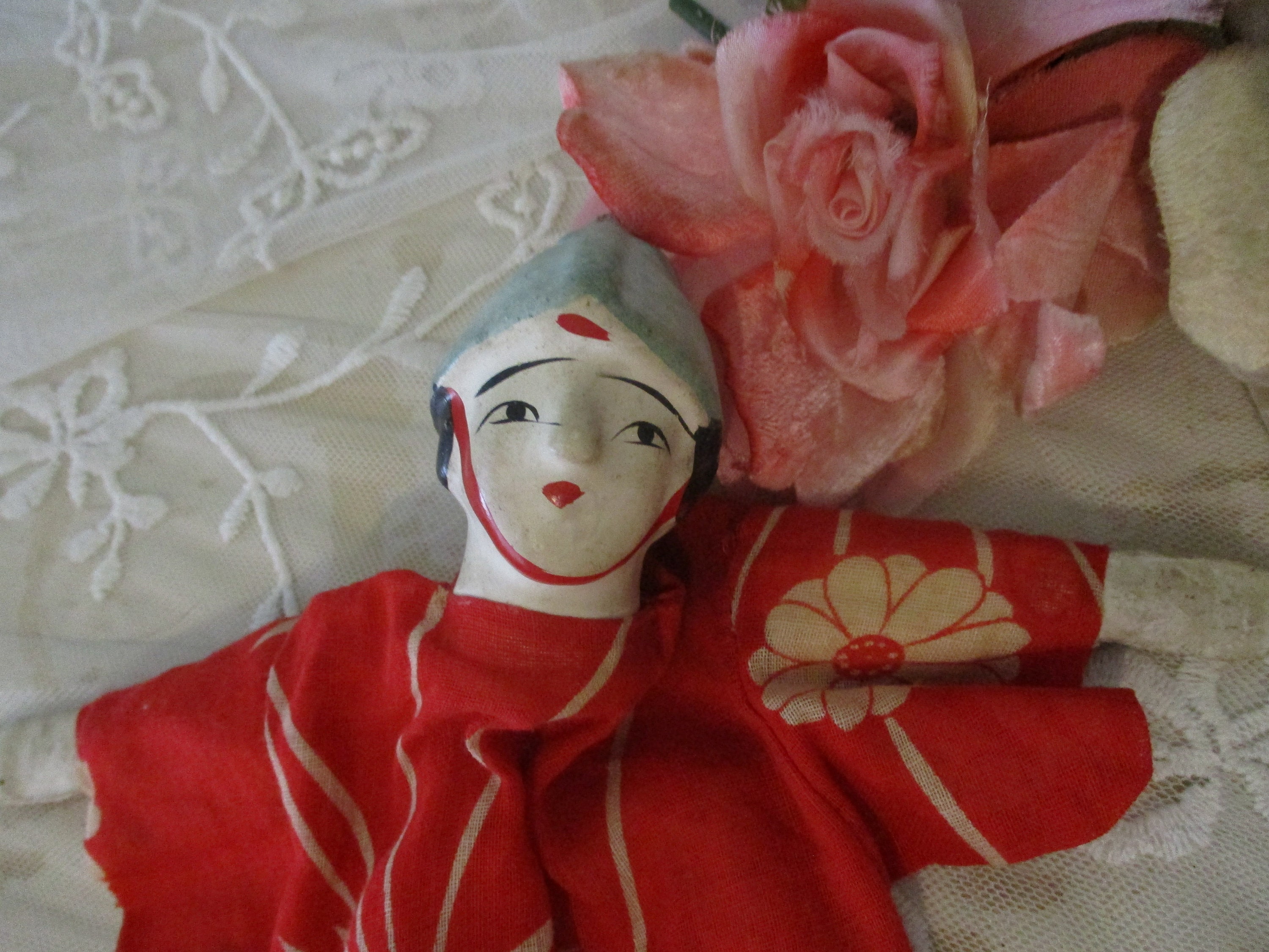 Vintage Japanese Paper Mache Hand Puppet Doll Toy C1940 - Etsy