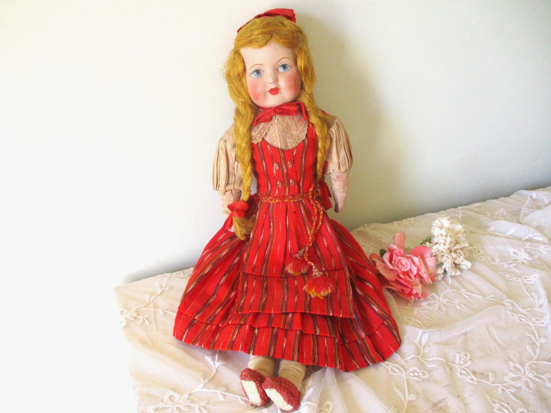 Antique Cloth Finnish Doll With Original Folk Costume From Lapjard ...