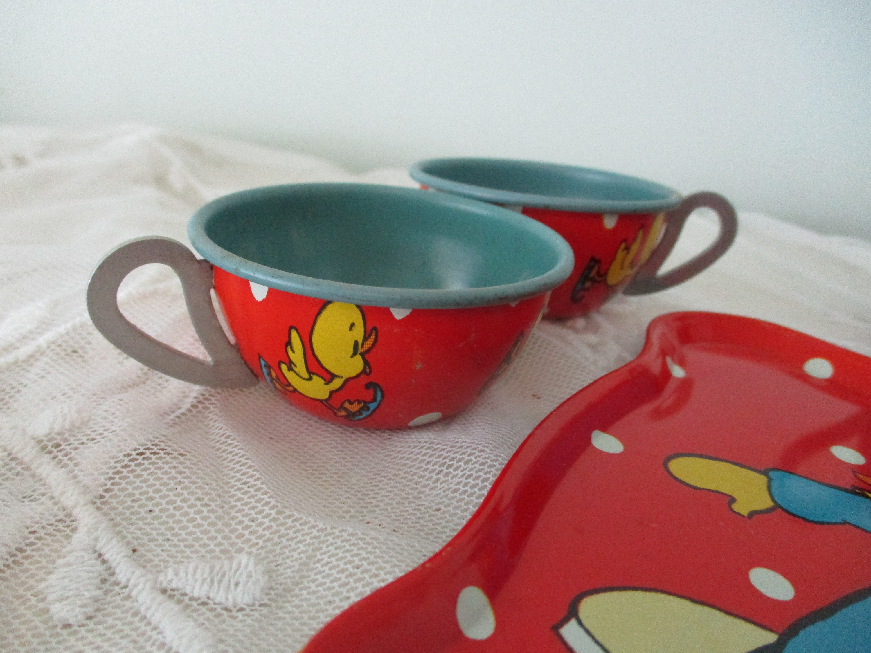 Vintage Tin Metal Toy Tea Set for Children Dutch Kids | Etsy