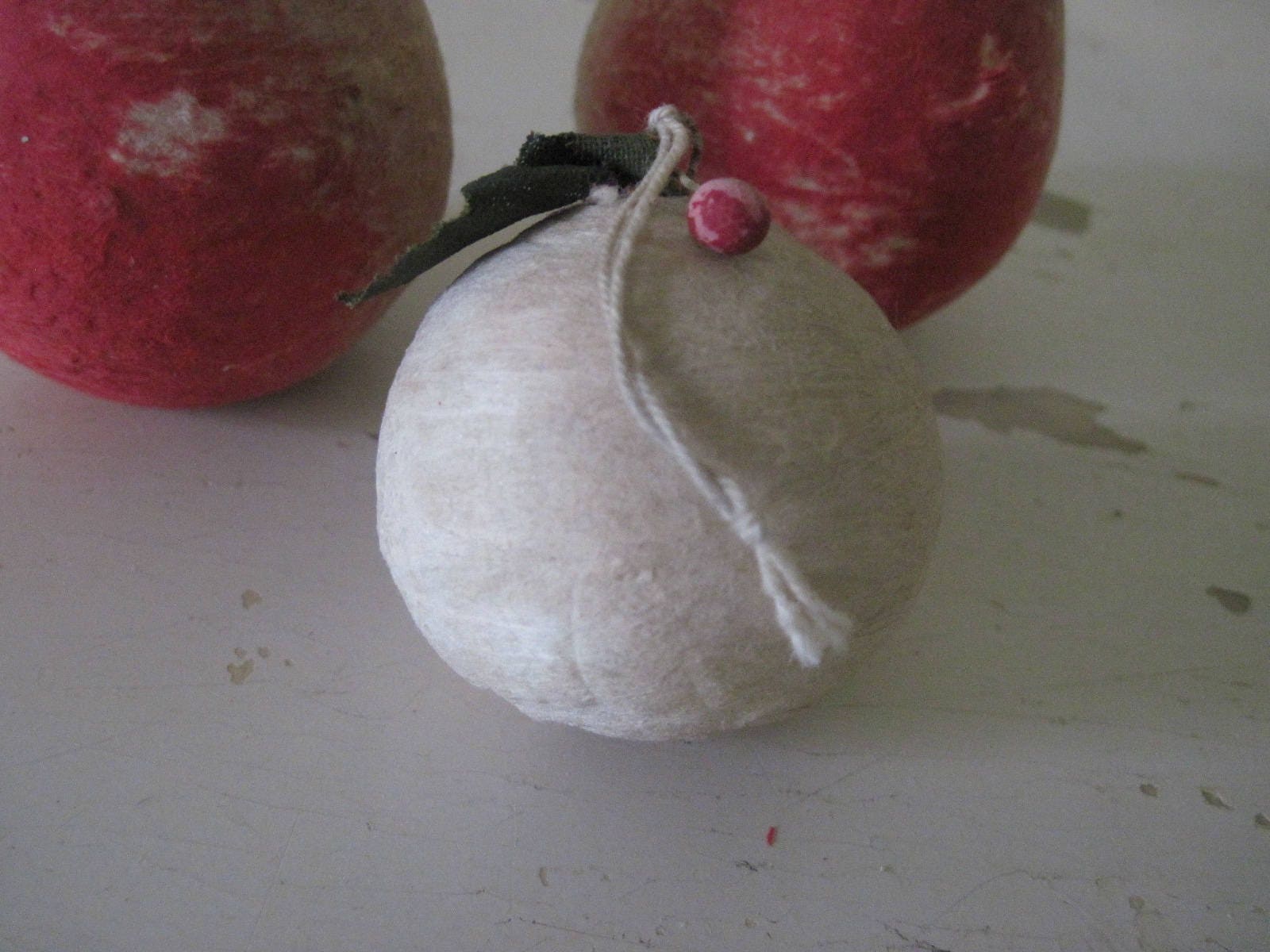 Antique German Spun Cotton Fruit Christmas Ornaments Set of - Etsy