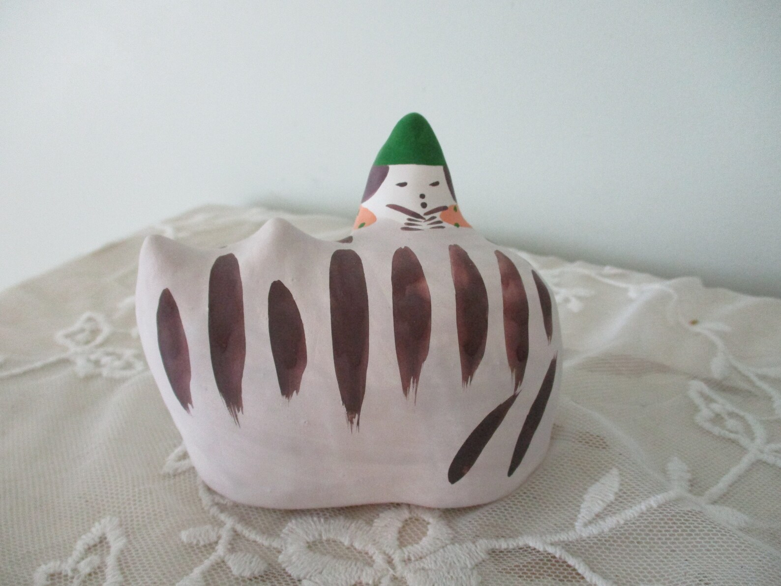 Handmade Japanese Papier Mache Figurine Sculpture W/ Cat by - Etsy UK