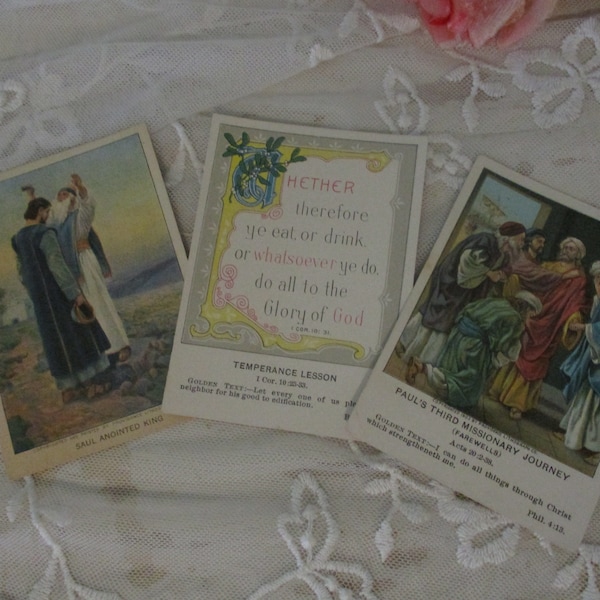 Antique Sunday School Cards - Etsy