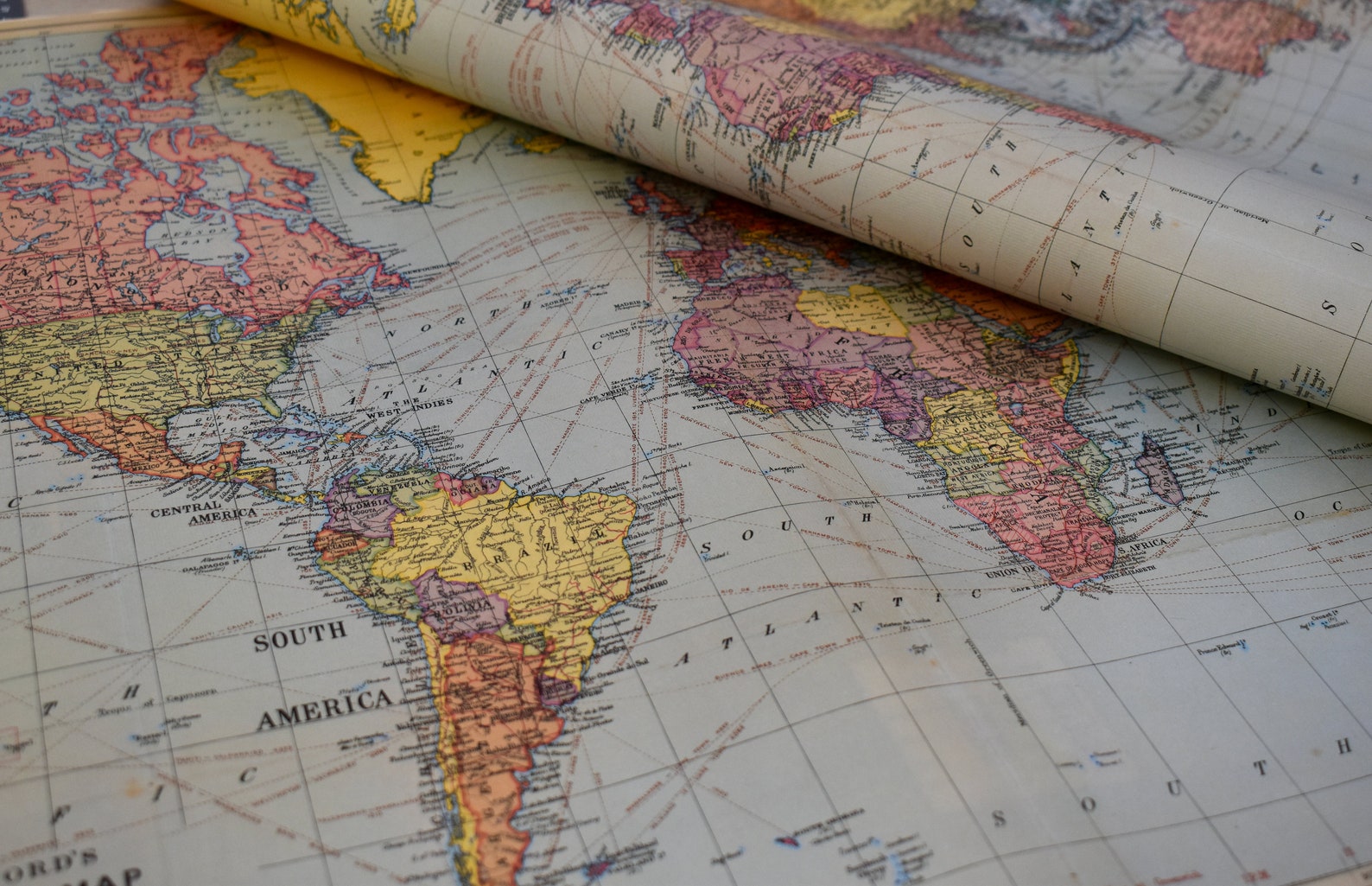 Mapamundi Hoja de papel decorativo para manualidades con | Etsy