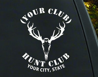 Hunting Club Personalized Decal or Single-use Stencil // | Etsy