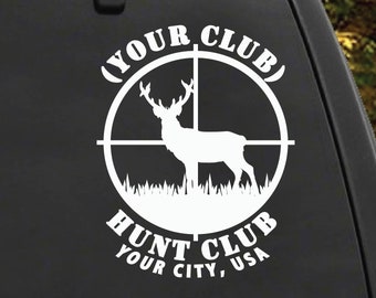 Hunting Club Personalized Decal or Single-use Stencil // | Etsy