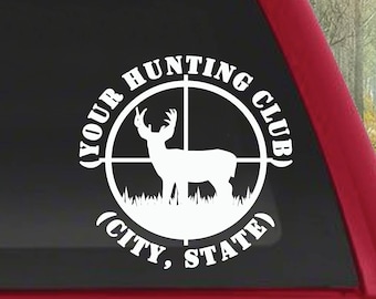 Hunting Club Personalized Decal or Single-use Stencil // | Etsy