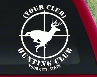 Hunting Club Personalized Decal or Single-use Stencil // | Etsy