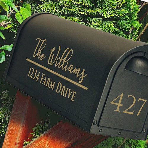 Mailbox Decal Personalized Name and Address Vinyl Decal Family - Etsy