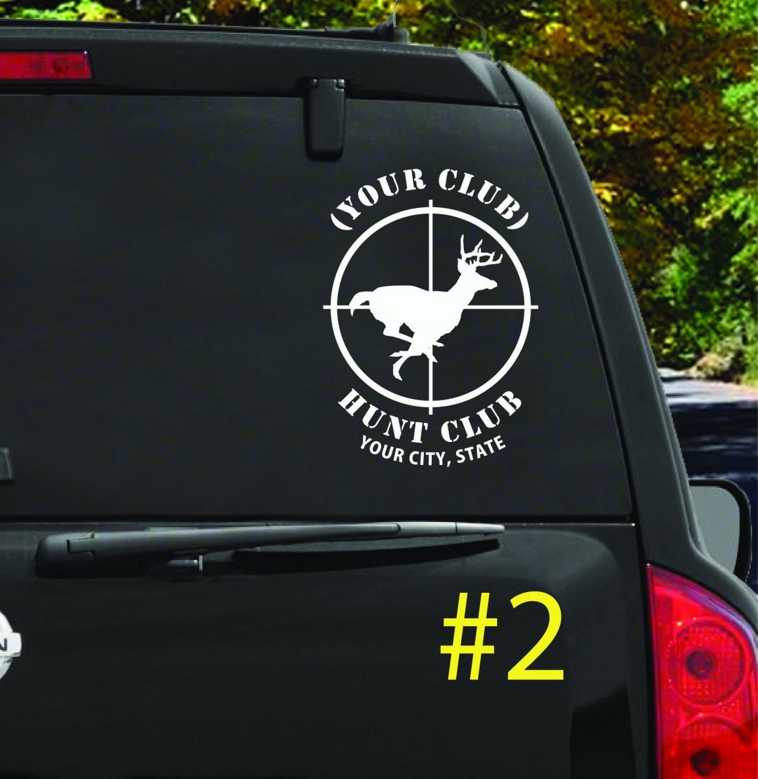 Hunt Club Personalized Decal or Single-use Stencil // Commercial Grade ...