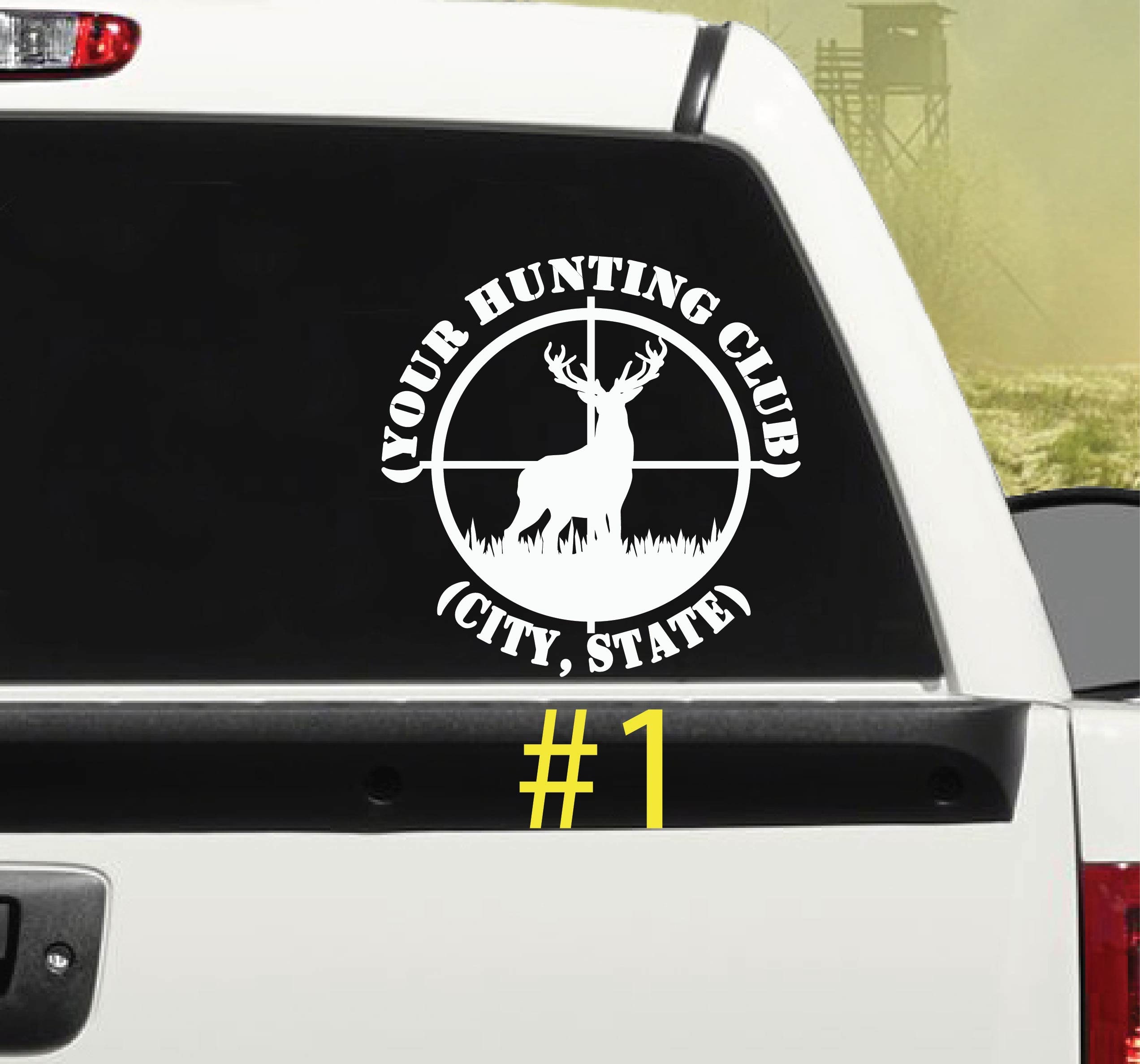Hunting Club Personalized Decal or Single-use Stencil // - Etsy