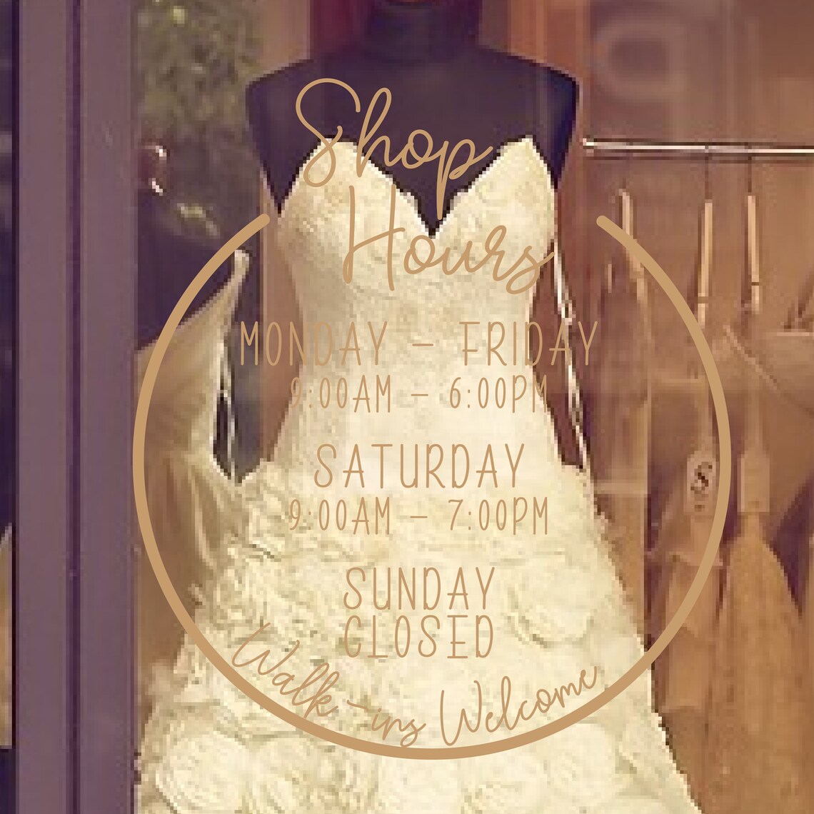 DIGITAL - Business Opening Hours Sign - Open to Close - Hours of ...