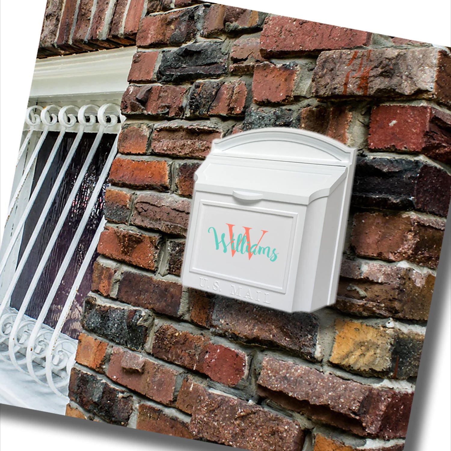 Fancy Family Name or Address Mailbox DECAL or STENCIL // - Etsy