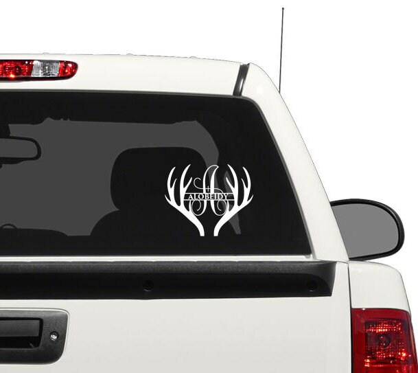 Deer Antler Name DECAL or SINGLE-USE Stencil // Modern Font // | Etsy