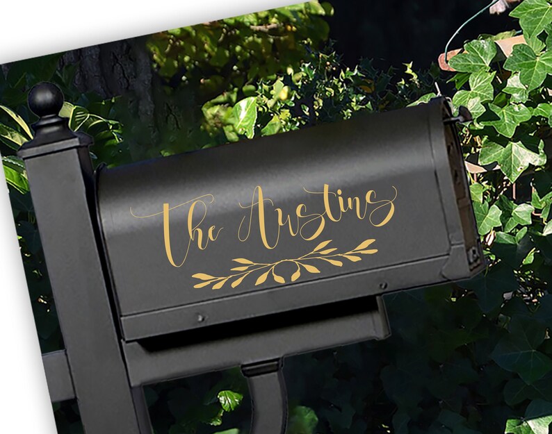 Family Name or Address Mailbox DECAL or STENCIL // Modern Font - Etsy