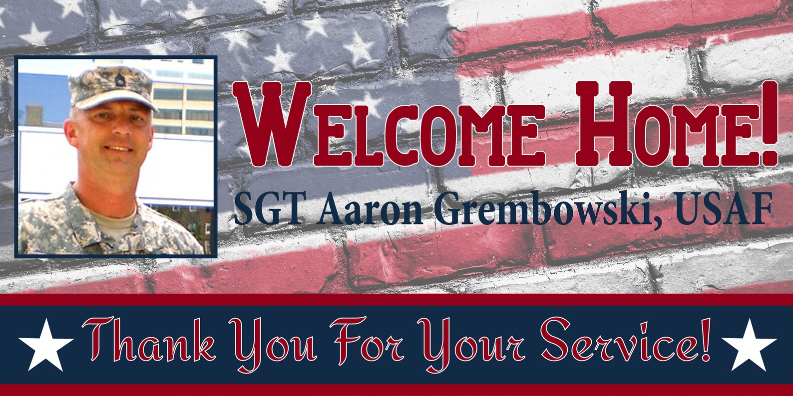 Custom Military Welcome Home Printed HD Banner Sign Complete - Etsy