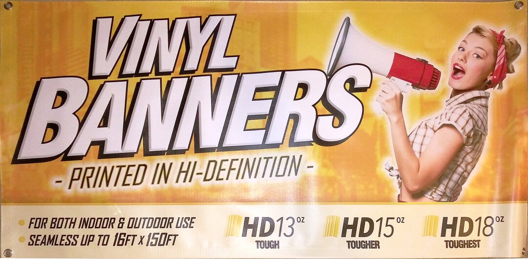 Custom Printed HD Banner Sign Complete With Hem and Grommets ...