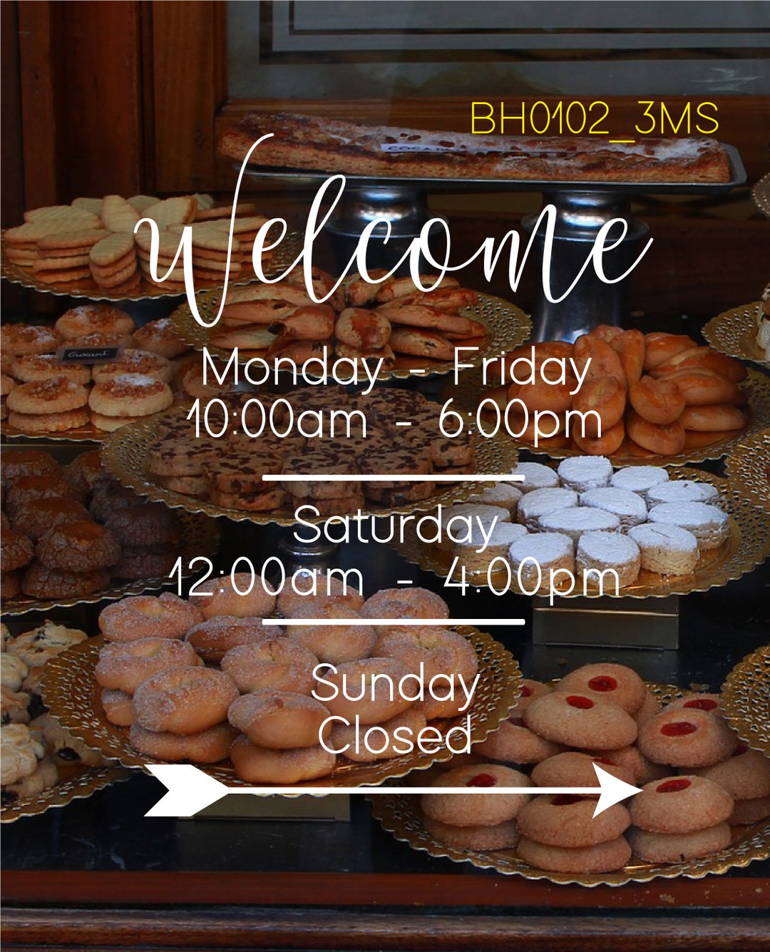 Business Hours Vinyl Decal | Open to Close Storefront Sign - Etsy