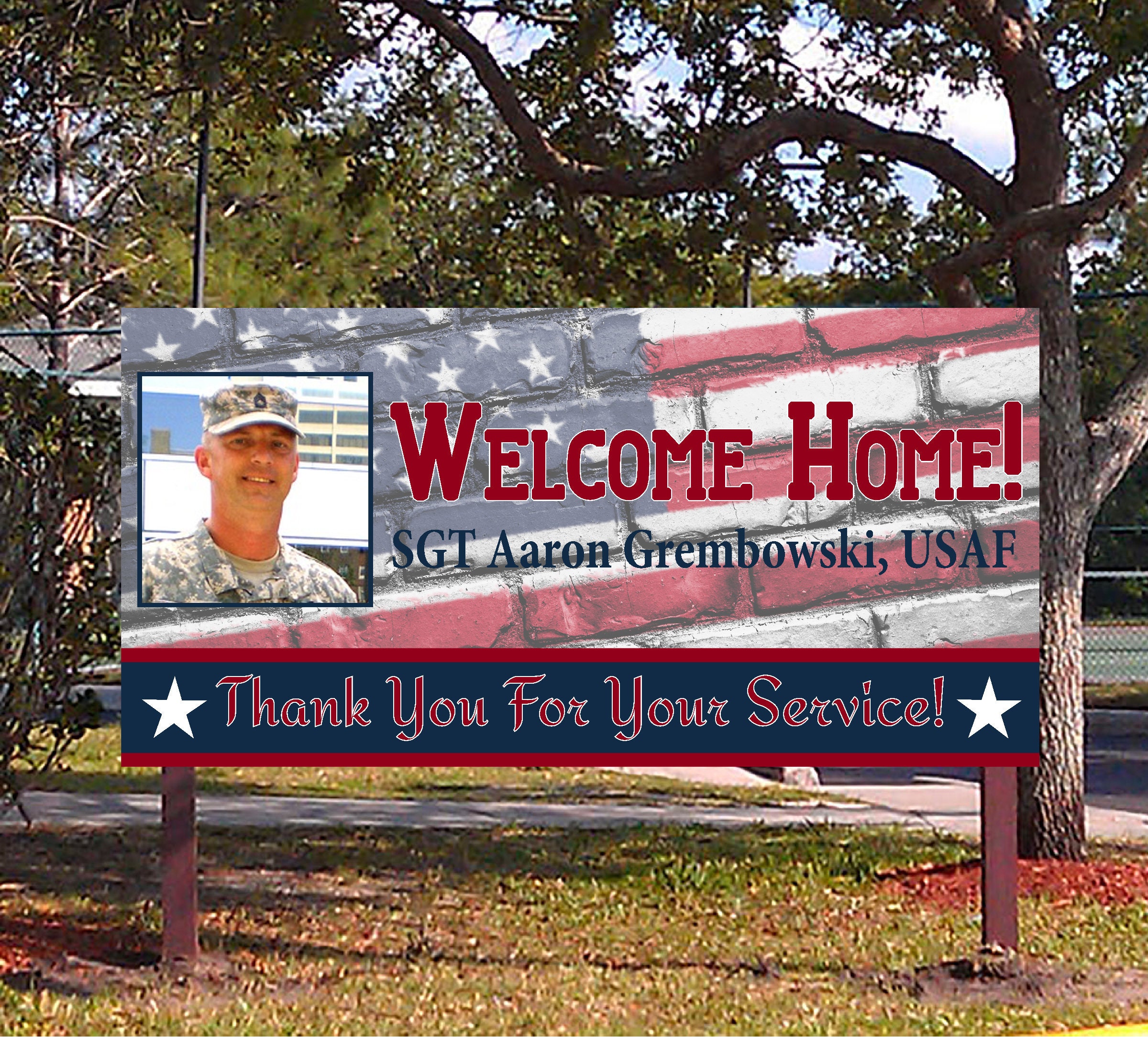 Custom Military Welcome Home Printed HD Banner Sign Complete - Etsy