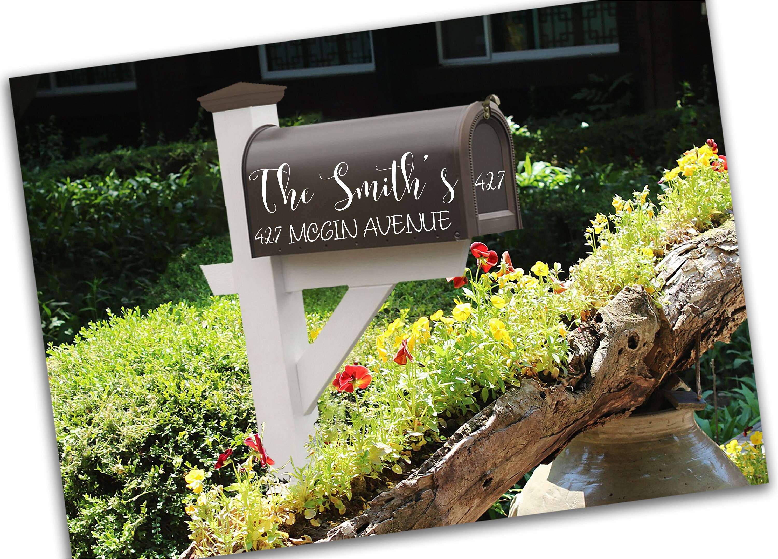 Basic Family Name / Address Mailbox DECAL or SINGLE-USE / | Etsy