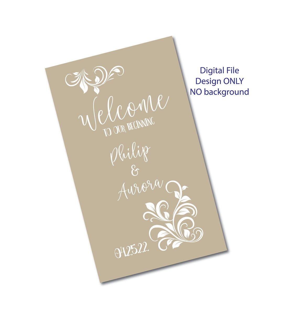Digital File Wedding Welcome for DIY Event Signs for Use With Glass ...