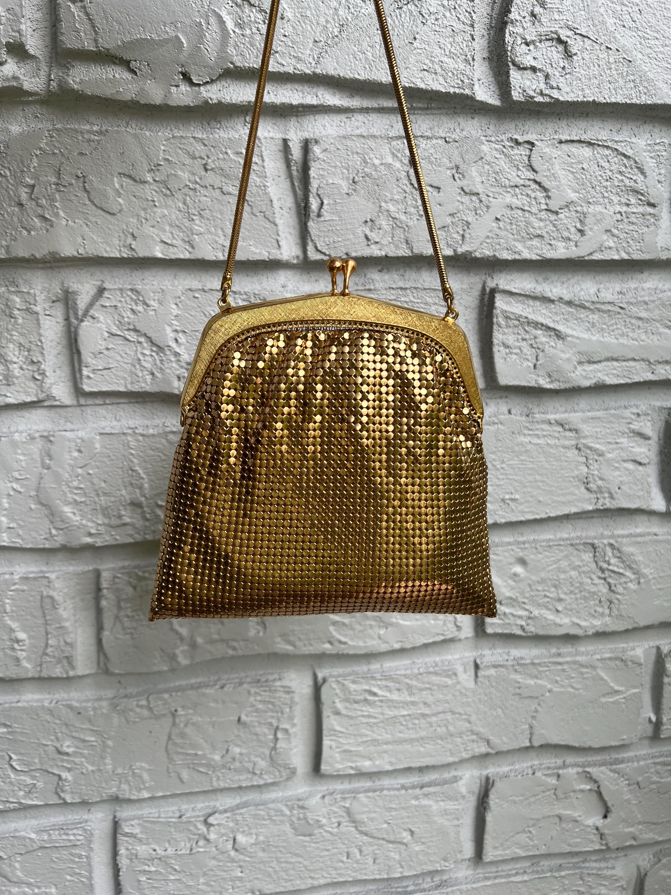 Vintage Whiting and Davis Gold Mesh Bag - Etsy