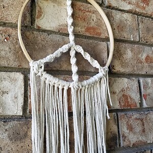 Macrame Peace Sign Wall Hanging/boho Wall Hanging - Etsy