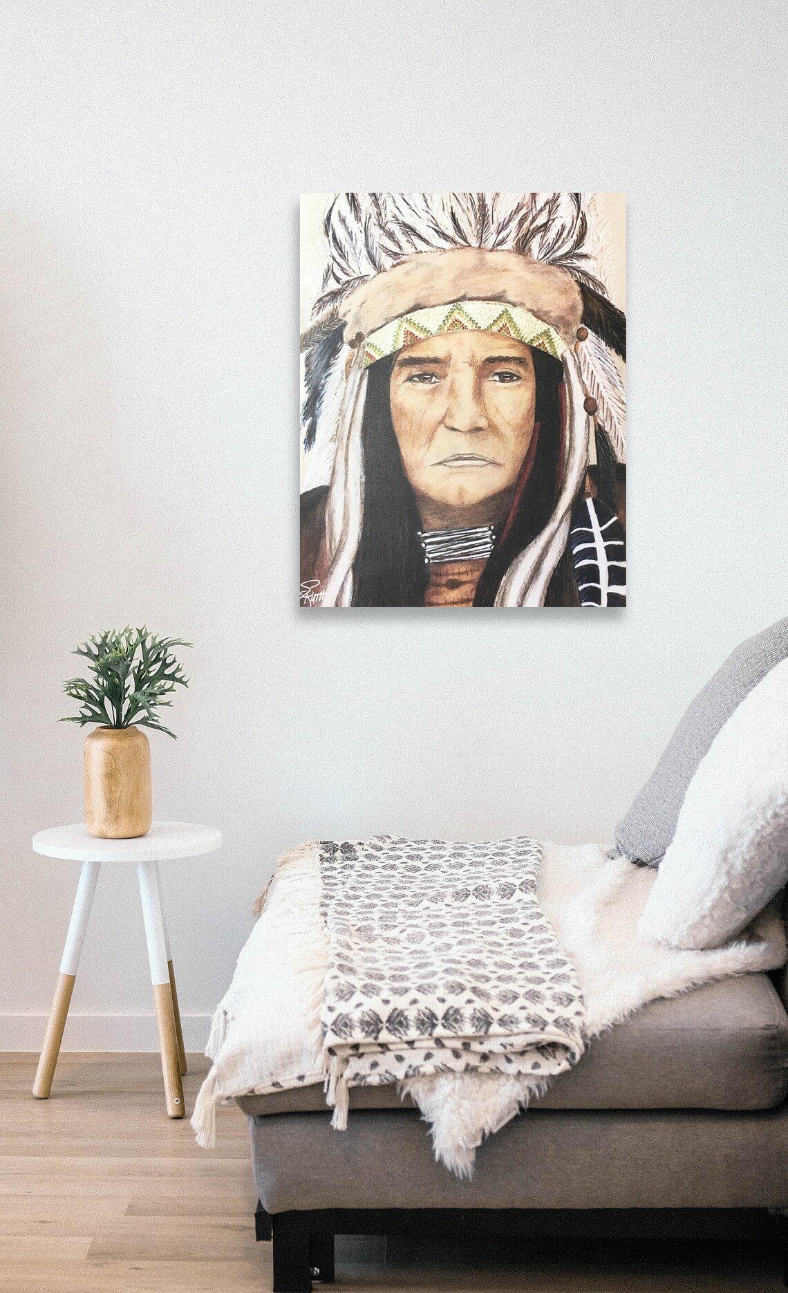 Native Chief, Native American, Indian Wall Art, Home Decor, Painting - Etsy