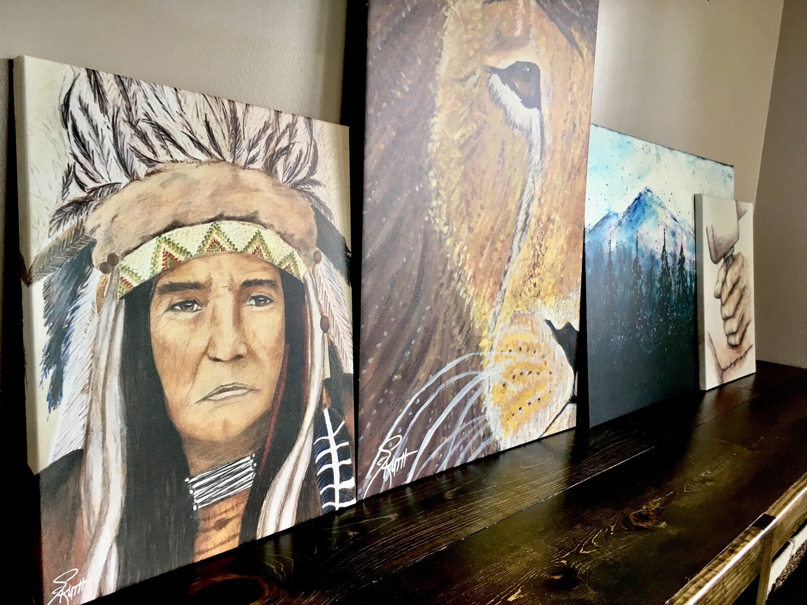 Native Chief, Native American, Indian Wall Art, Home Decor, Painting - Etsy