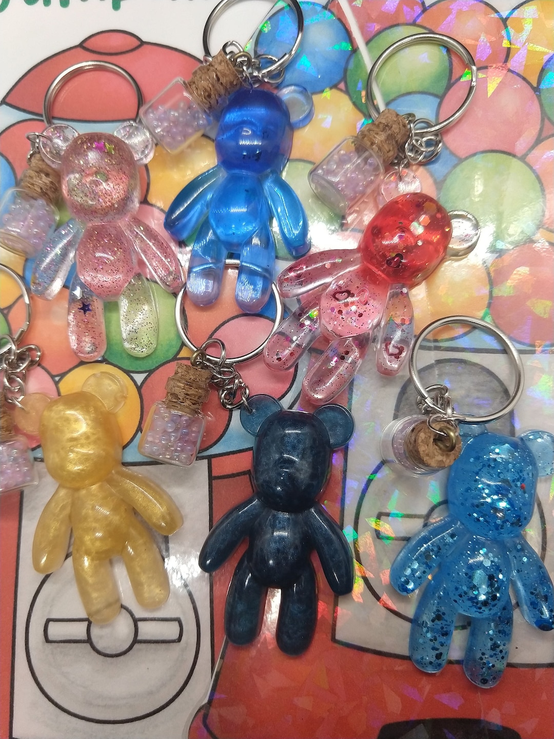 Gummy Bear Keychain With Candy Charm - Etsy