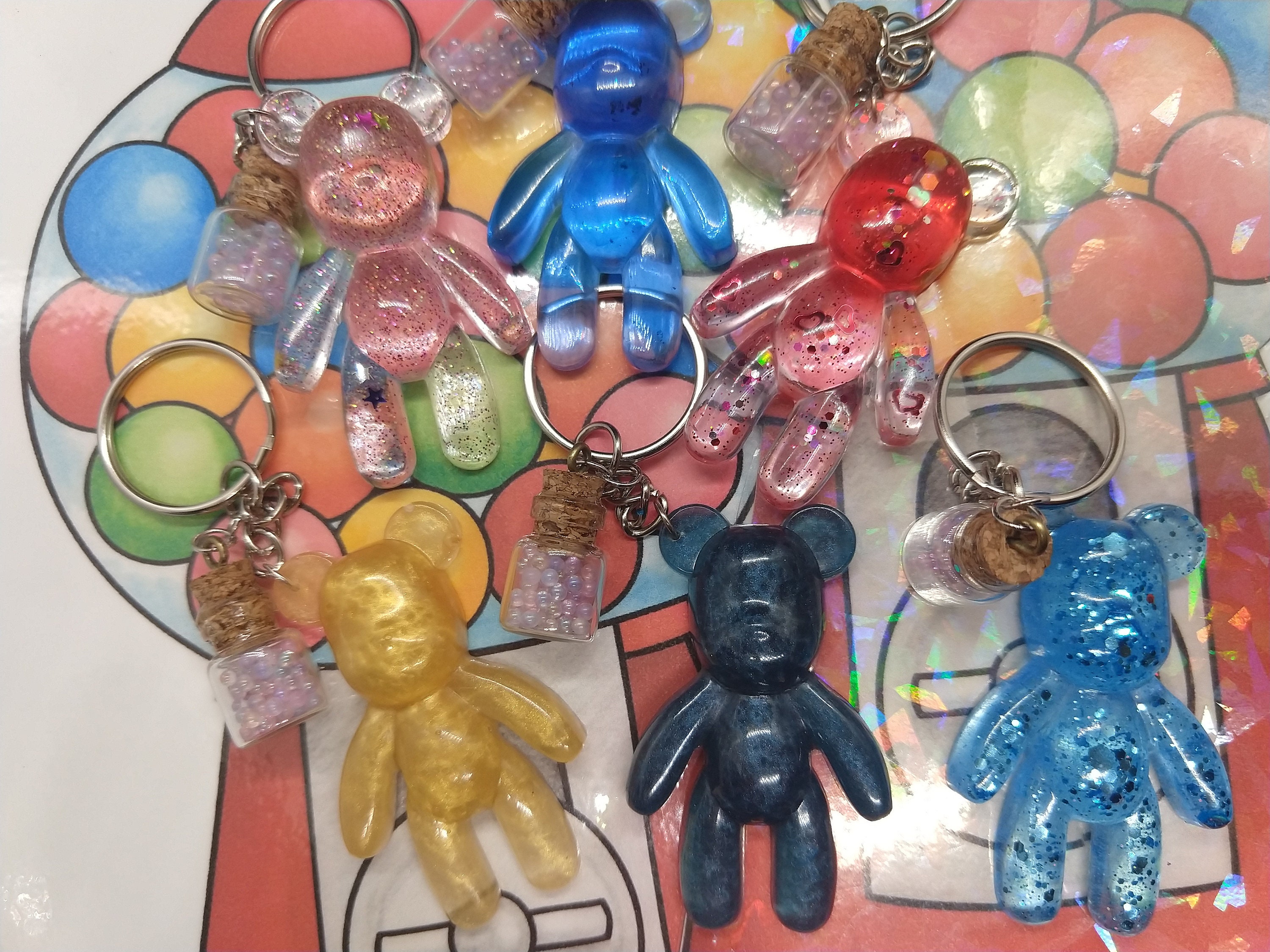Gummy Bear Keychain With Candy Charm - Etsy