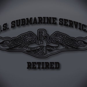 Retired US Submarine Service Vinyl Decal: Silent Service Pride - Etsy
