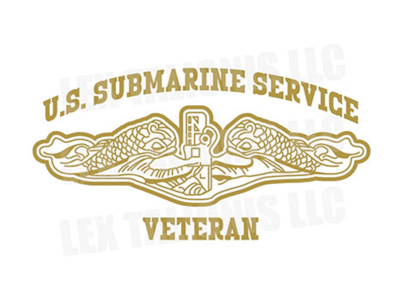 U.S. Submarine Service Veteran Vinyl Cut Decal Silent | Etsy